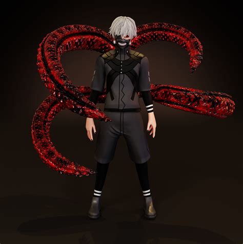 3d Model Ken Kaneki Vr Ar Low Poly Cgtrader
