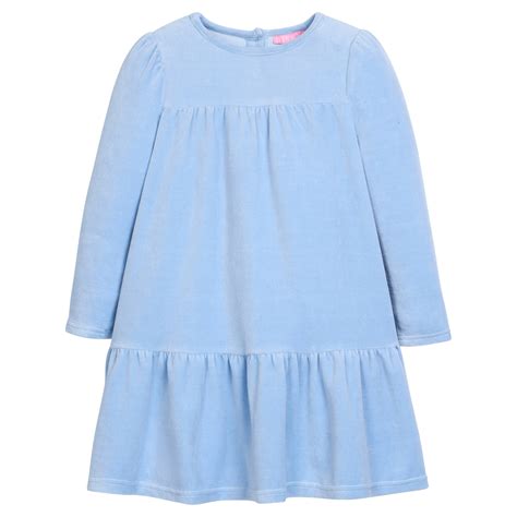 Lisle Dress Periwinkle Velour Bisby
