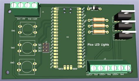 Raspberry Pi Pico Led Light Controller With Pcb Design Electronic And Software Projects From