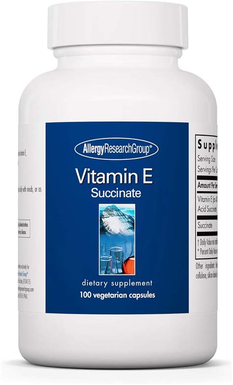 Allergy Research Group Vitamin E Succinate Supplement For