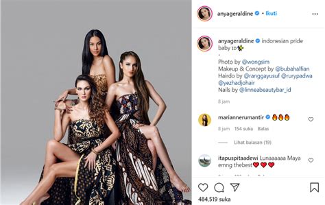 Bikin Menggoda, Begini Penampilan Luna Maya, Anya Geraldine dan Cinta Laura saat Kenakan Batik ...