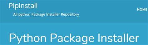Pip Install Pypi Python Packages Installer