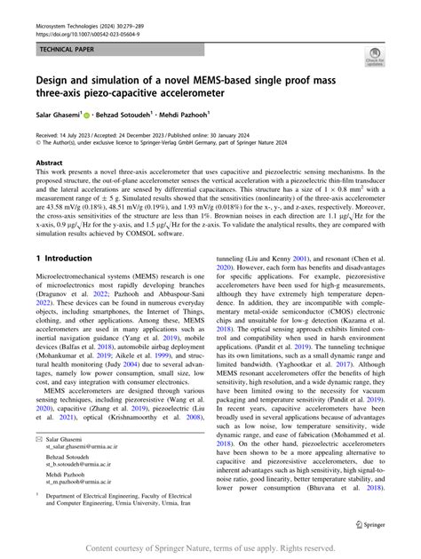 Design And Simulation Of A Novel Mems Based Single Proof Mass Three