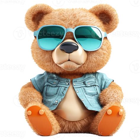 Bear Wearing Sunglasses 26452280 Png