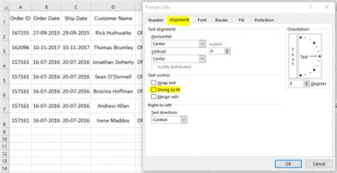 Excel Shrink To Fit Text In Cell