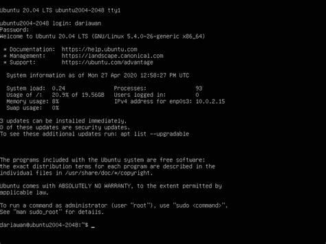 Install Ubuntu 2004 Lts Focal Fossa Dariawan