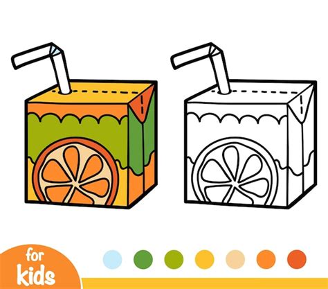 Página Para Colorear De Jugo De Naranja