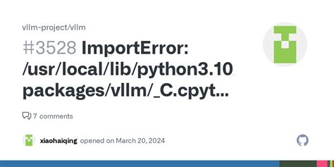 Importerror Usrlocallibpython310dist Packagesvllmccpython