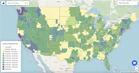 Software Engineer Pay Choropleth Heatmap Across Maps On The Web