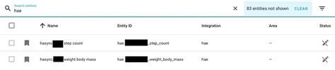 homeassistant read only entities ios health sync configuration