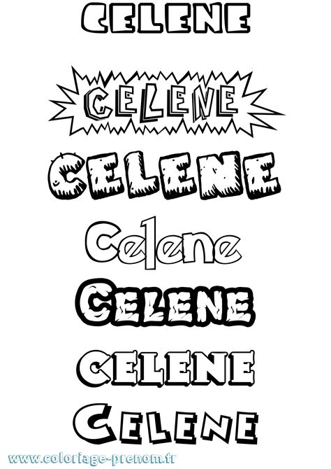 Coloriage Du Pr Nom Celene Imprimer Ou T L Charger Facilement
