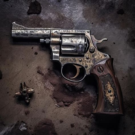 Premium Ai Image Weapon On Asolid Background