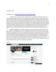 LinkedIn Assignment Docx October LinkedIn Account Https Linkedin In
