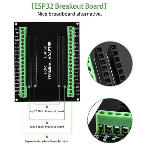 Esp32 Breakout Board Gpio 1 Into 2 Compatible With Nodemcu 32s Lua