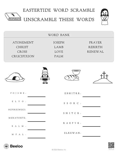 Easter Themed Word Scrambles • Beeloo Printable Crafts And Activities