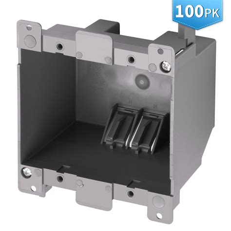 100 Pk Two Gang Box Switch 25 Cubic Inch Outlet Plastic Electrical Box