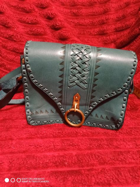 Egyptian Leather Shoulder Purse Etsy