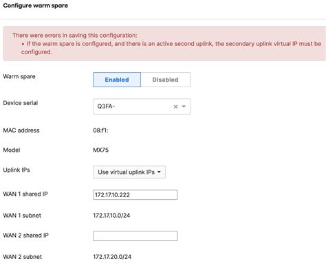 Solved Two Mxs In Ha Vip On Wan2 Questions The Meraki Community