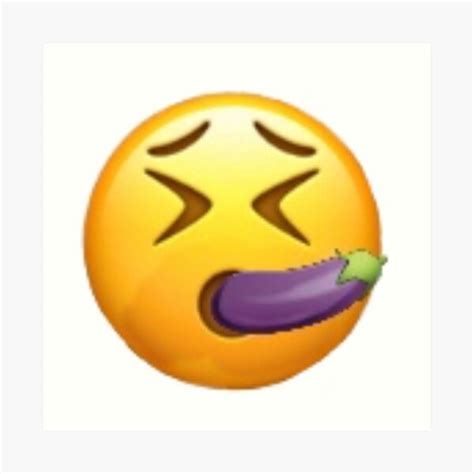 Suck My Eggplant Emoji Art Print For Sale By Puffahontas420 Redbubble