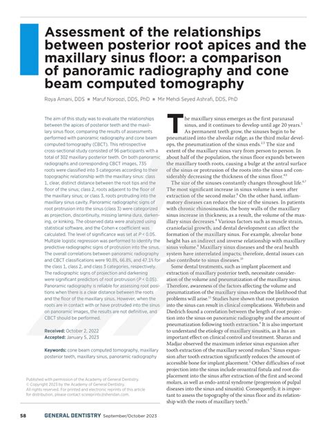 Pdf Assessment Of The Relationships Between Posterior Root Apices And