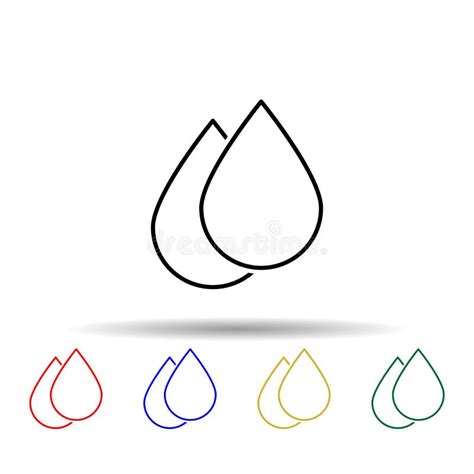 Blood Drop Multi Color Icon Simple Thin Line Outline Vector Of Blood