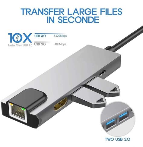 Sales SEC USB C Multiport Adapter With M Rj Gigabit Ethernet Port K HDMI Output