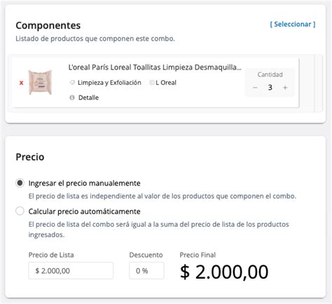 Cómo crear un combo de productos Ayuda Tiendastic