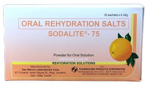 Sodalite 75 Oral Rehydration Salts Powder For Oral Solution 30s Orange