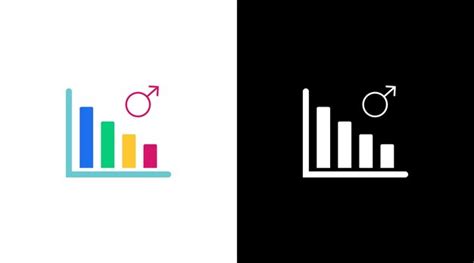 Premium Vector Male Gender Decrease Infographic Data Analysis Colorful Icon Design Chart Bar