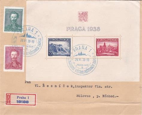 R Praha Praga 1938 Příl Razítko 26 6 1938 Od E Hirsch Náchod Aukro