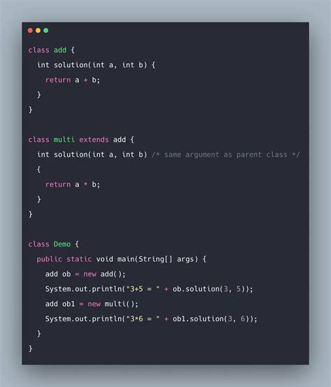 Method Overriding In Java Example Java Method Overriding