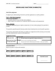MCR3U Performance Assessment Pdf Evaluation MCR 3U0 Summative Summative Evaluation January