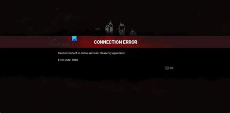 Dead By Daylight CONNECTION ERROR CODE 8018