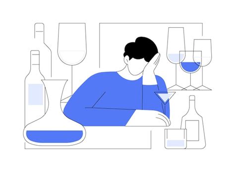 Premium Vector Drinking Alcohol Abstract Concept Vector Illustration