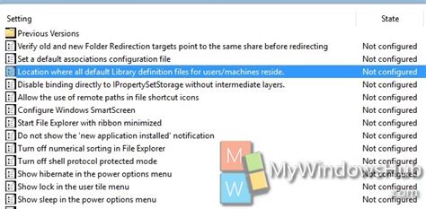 how to specify location where all default library definition files reside