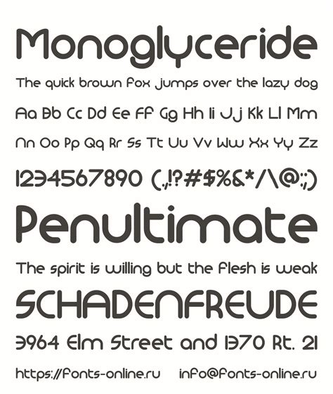 Monoglyceride Font