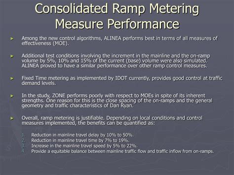 Ppt Optimizing Ramp Metering Strategies Powerpoint Presentation Free Download Id 432318