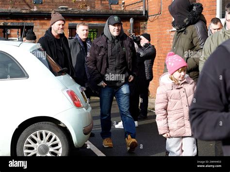 Shane Lynch Of Boyzone Arriving With Brian Mcfadden Of Westlife Ahead