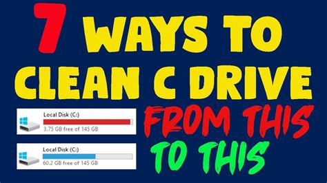How To Clean C Drive In Windows WAYS TO SPEED UP YOUR PC AND RECOVER SPACE YouTube
