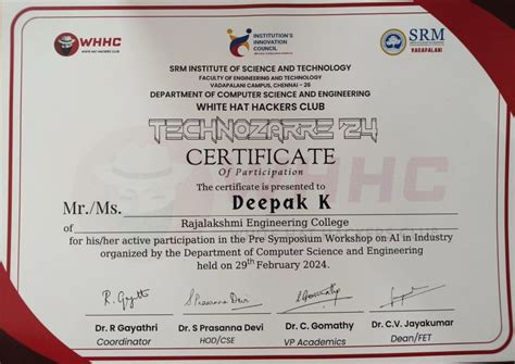 Deepak K On Linkedin Ai Artificialintelligence Techsymposium Srmist