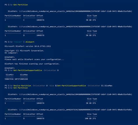 extend the file system after resizing an amazon ebs volume amazon ebs
