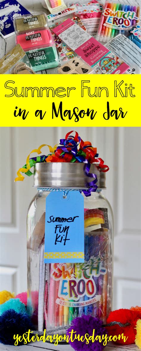 Summer Fun Kit In A Mason Jar Yesterday On Tuesday