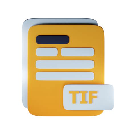 D Tif File Extension Document Illustration Concept Icon PNG