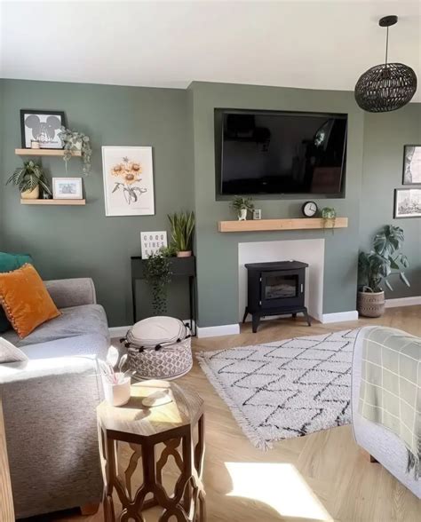 Grey Green Living Room