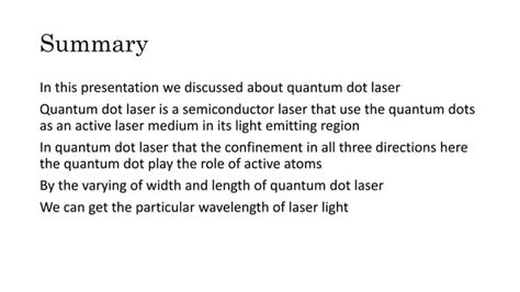 Quantum Dot Laser Ppt