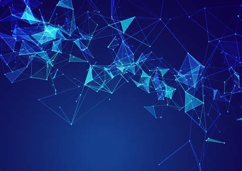 낮은 폴리 네트워크 통신 설계와 추상적 인 배경 무료 벡터