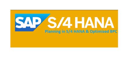 Planning In Sap S 4 Hana And Optimised Bpc 10 1
