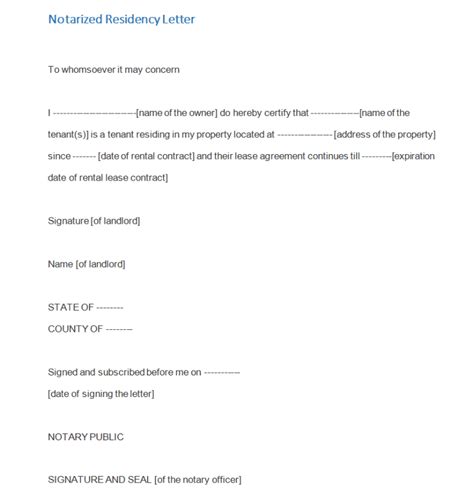 15 Formal Notarized Letter Templates In Ms Word