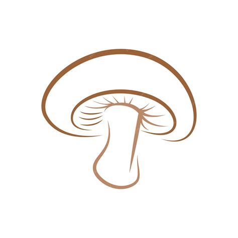 Pilz Symbol Logo Design Premium Vektor