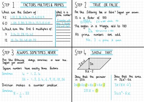 White Rose Maths Year 9 Testing Conjectures Homework Steps 1 4